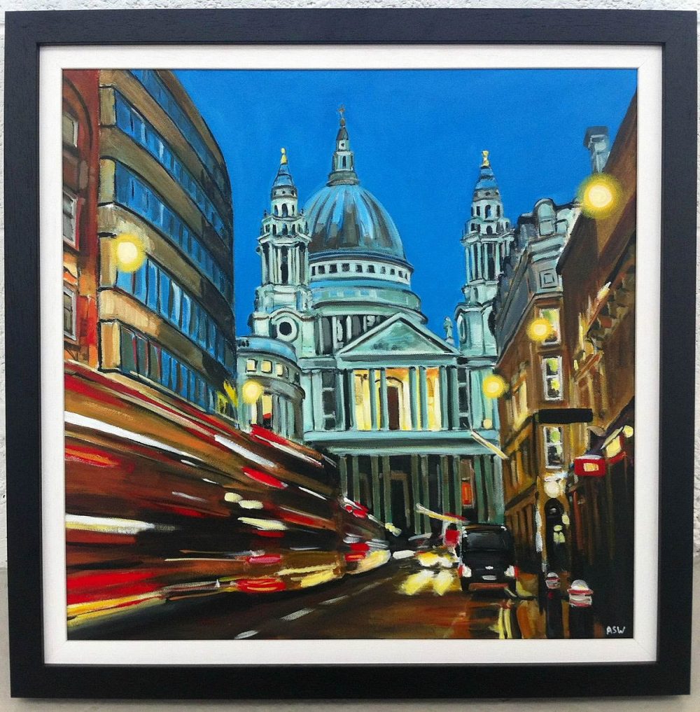 Painting of London, St. Paul’s Cathedral Looking East – Angela Wakefield