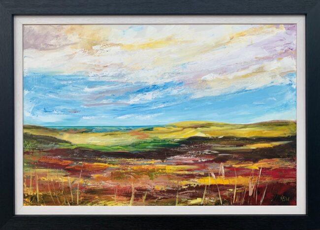 Colourful Abstract Landscape Painting of the English Countryside ...