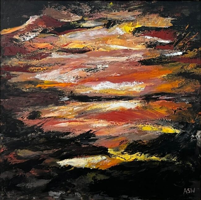 Dark Impressionist Abstract Landscape Art – Angela Wakefield